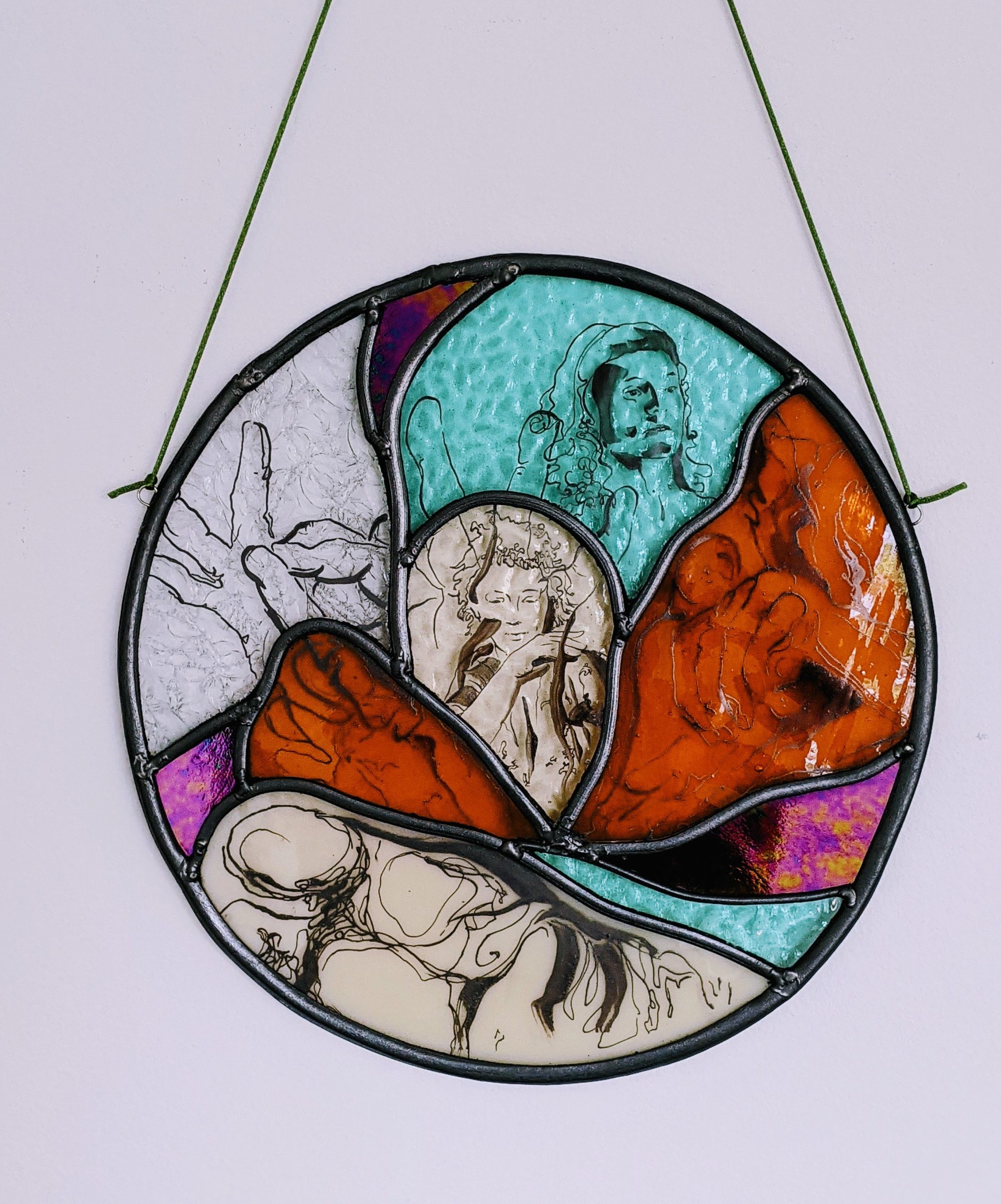 Original Mural Sketch, Stained Glass Design, Architecture Project ...